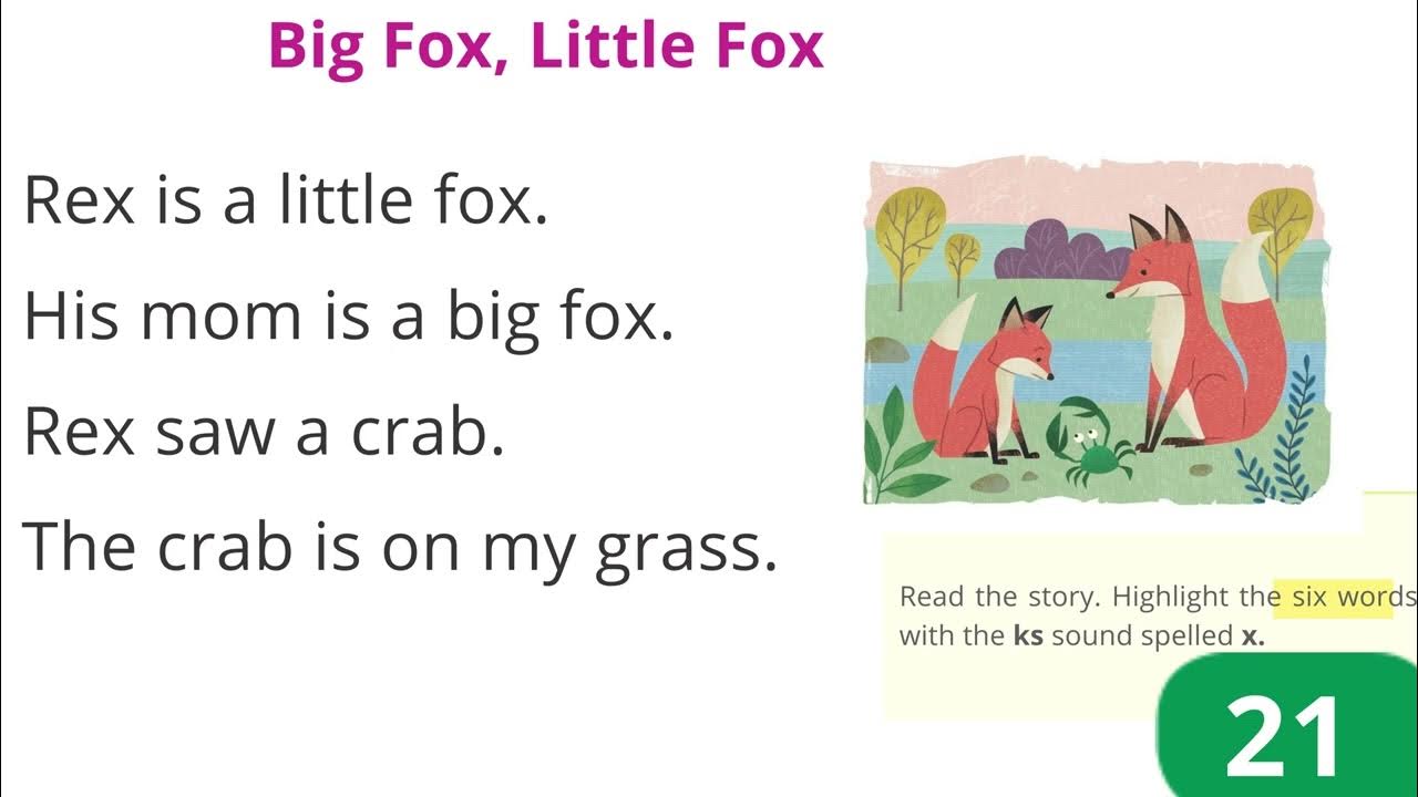 Big Fox, Little Fox / read out loud / Grade 1 Unit 2 Lesson 1 / myView ...