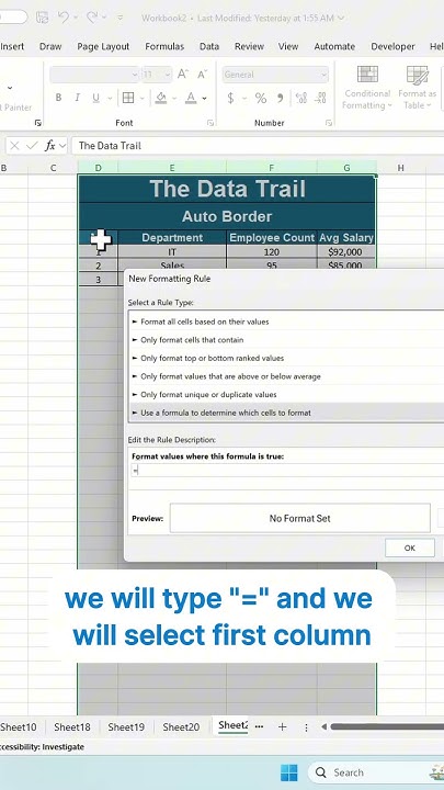🔥 Excel Hack: Automate Borders Creation in Excel #excel #excelshortcuts #fypage #viralhacks ...