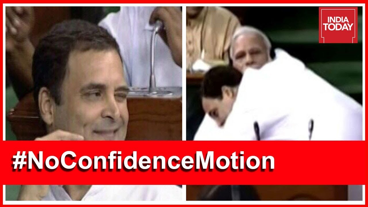 Rahul Gandhi's Hug And Wink Inside Lok Sabha Trends On Social Media | # ...