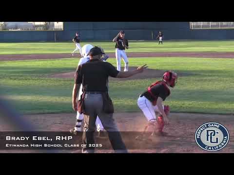 Brady Ebel Prospect Video, RHP, Etiwanda High School Class of 2025 ...