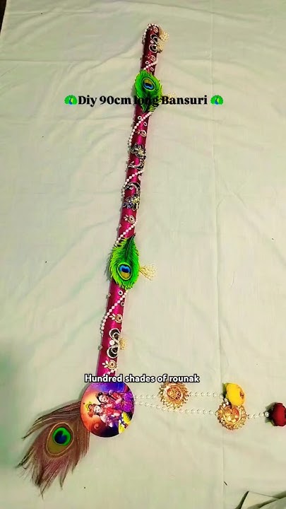 Diy 90cm Bansuri🦚🦋#radhakrishna #kanha #bansuri #diy #explore #shorts #subscribe #shortvideo ...