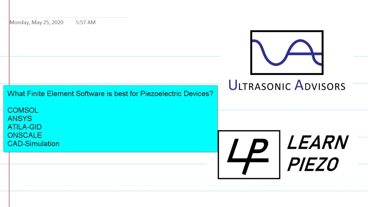 The best piezoelectric/ultrasonic simulation FEA software - YouTube