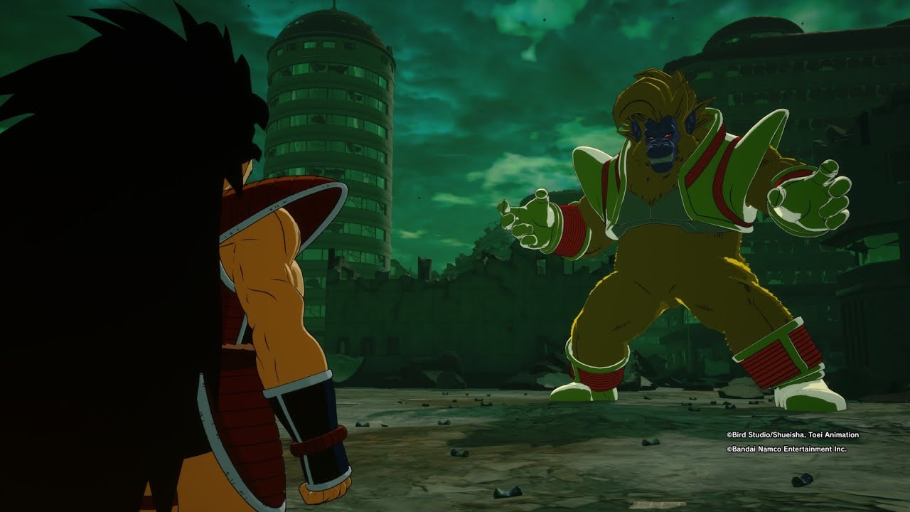Raditz vs great ape baby - YouTube
