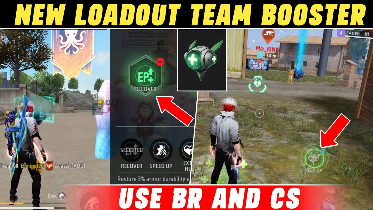 Free Fire New Loadout || New Loadout Team Booster Use In Br And Cs ...