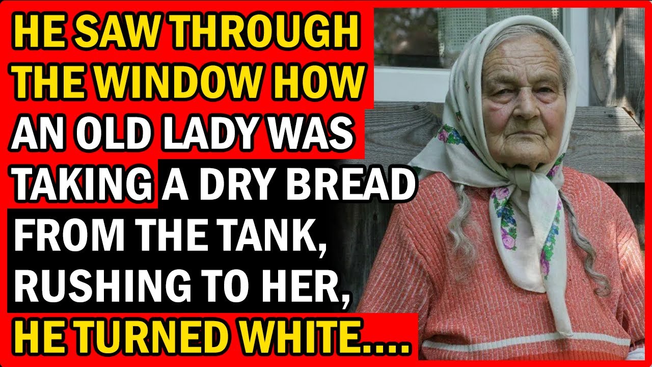 He Saw Through The Window How An Old Lady Was Taking A Dry Bread From ...