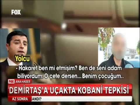 Selahattin Demirtaş'a uçakta vatandaştan Kobani tepkisi geldi