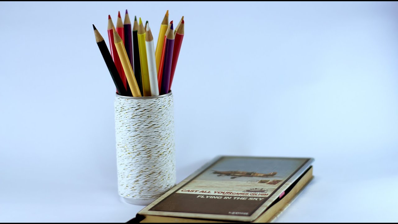 How to make a canister pen with can | DIY Tutorial - YouTube