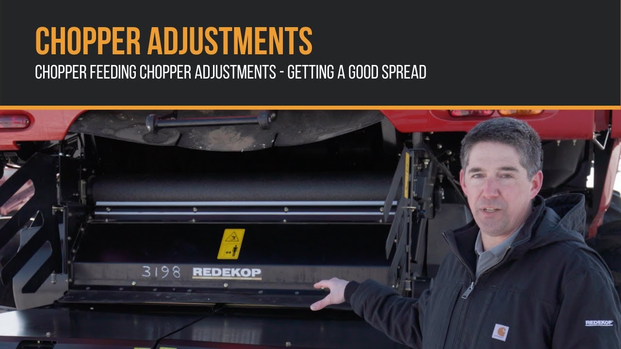 Chopper Adjustments - Chopper Feeding - Getting A Good Spread - YouTube