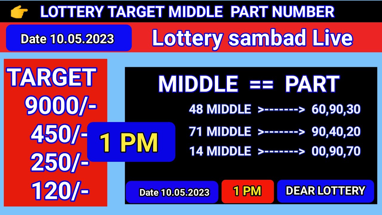 Lottery Target Middle part number Lottery sambad Live | Target 9000 ...