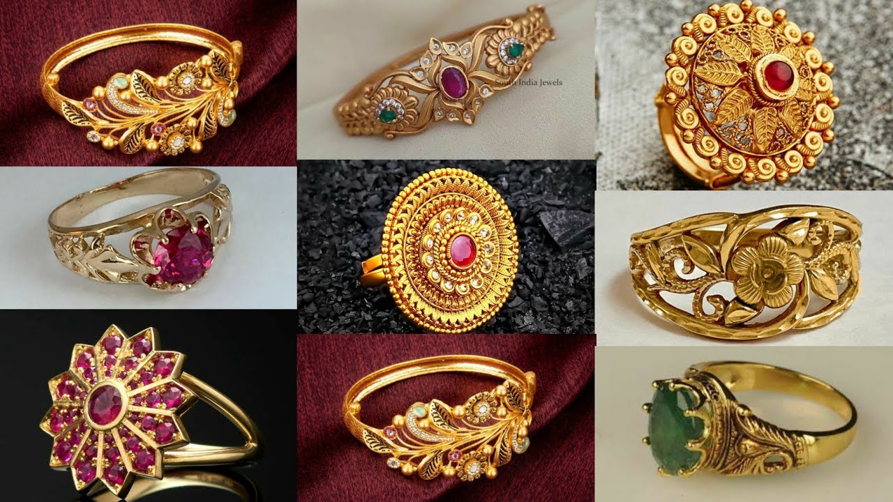 gold ring designs|beautiful gold 24 carat ring designs for women|trendy ...