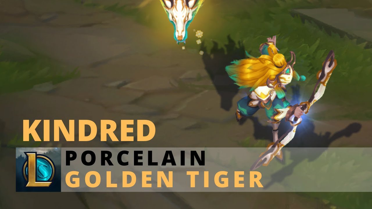 Porcelain Kindred Golden Tiger Event Chroma - League of Legends - YouTube