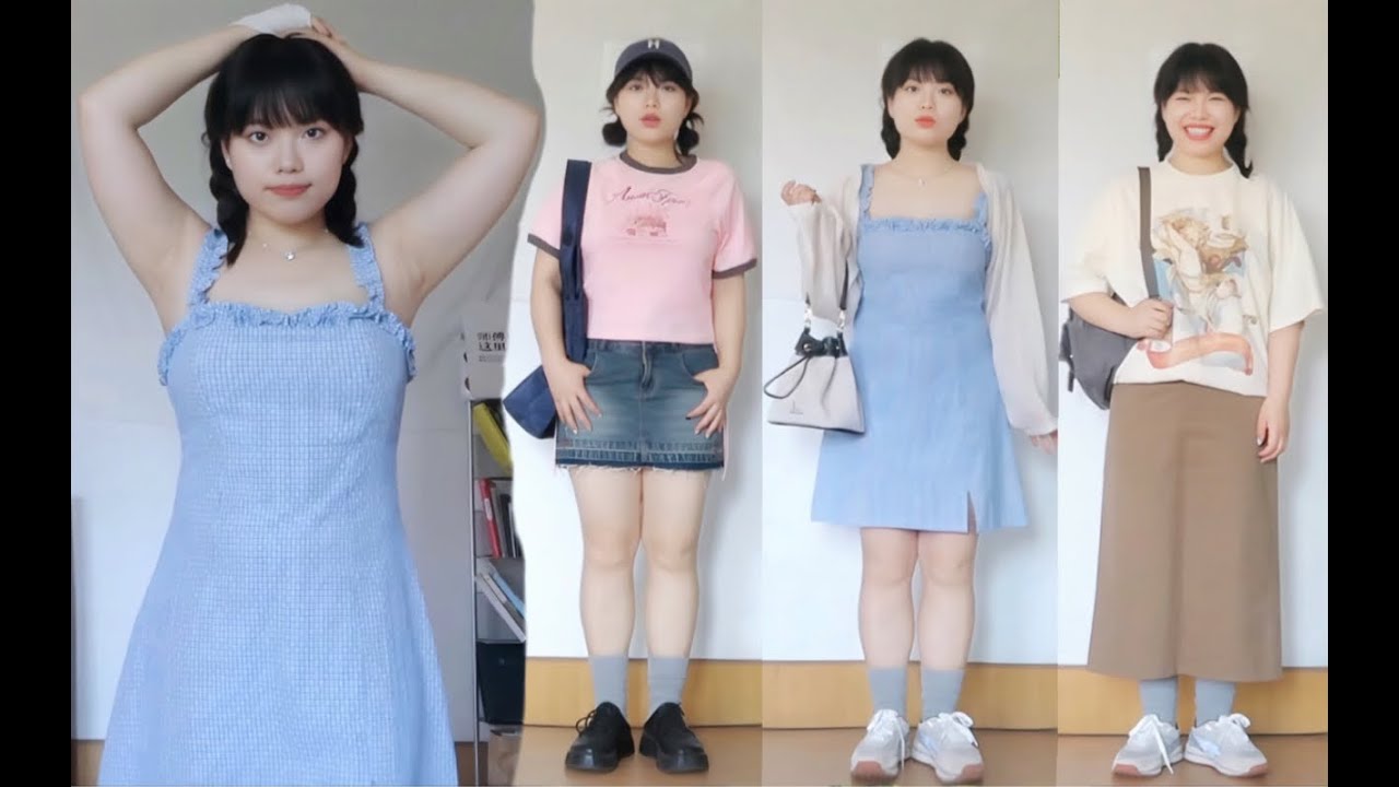 158 65kg 甜妹大概是小个子微瘦女生的舒适区 '͜' 小个子连衣裙⧸甜美T恤 - YouTube