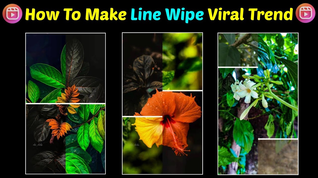 Instagram New Line Wipe Viral Trend Editing Video - YouTube