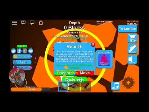 Reached 300K rebirth mining simulator!! - YouTube