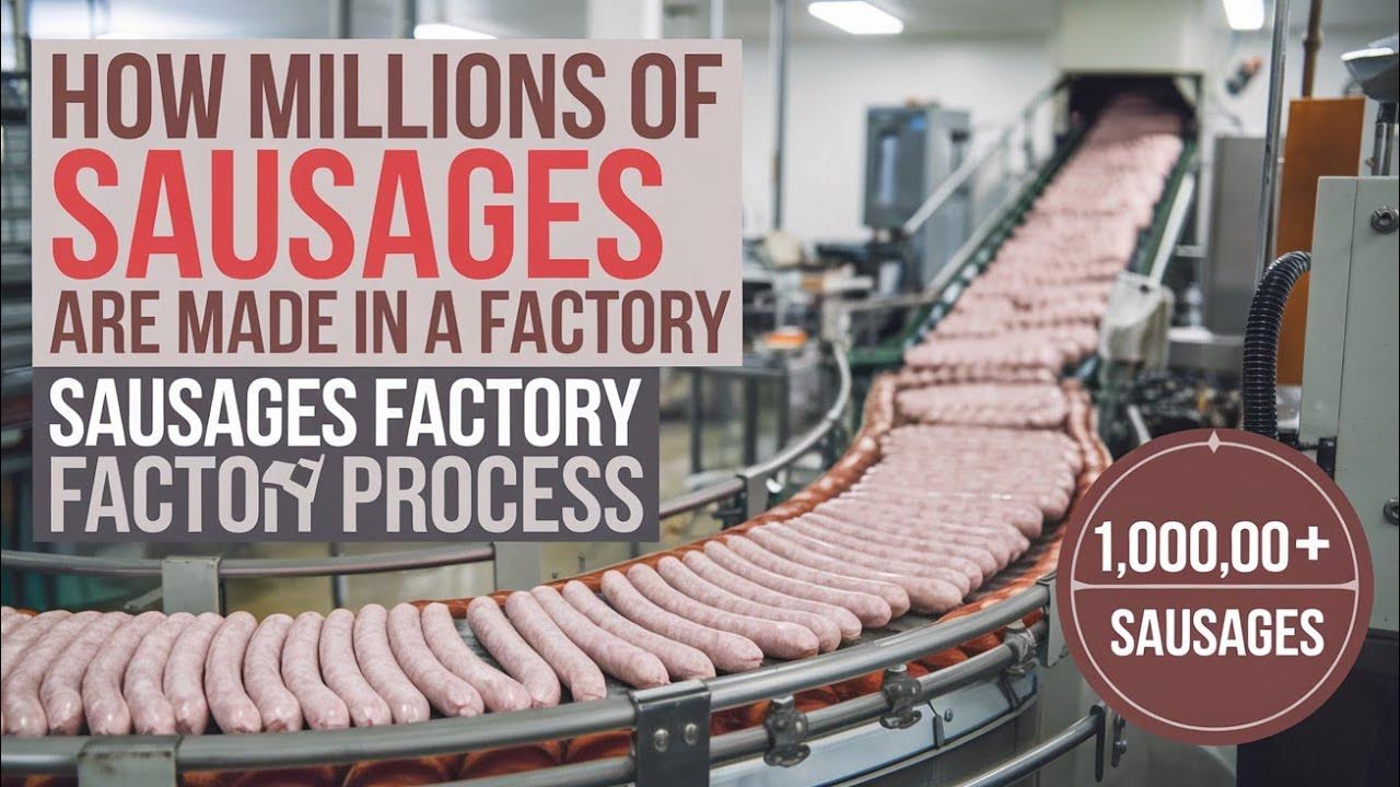 How Millions of Sausages Are Made in a Factory | Sausages Factory Process - YouTube