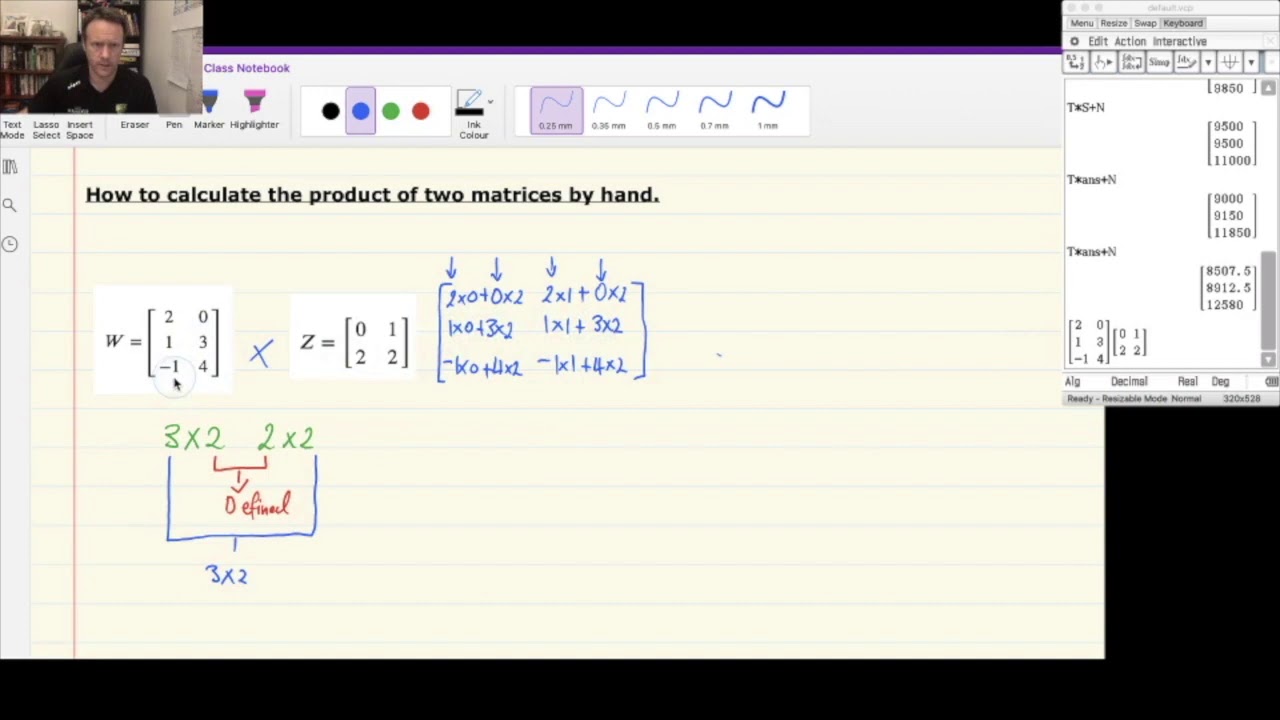 How to Calculate the Product of two Matrices by Hand 11D - YouTube