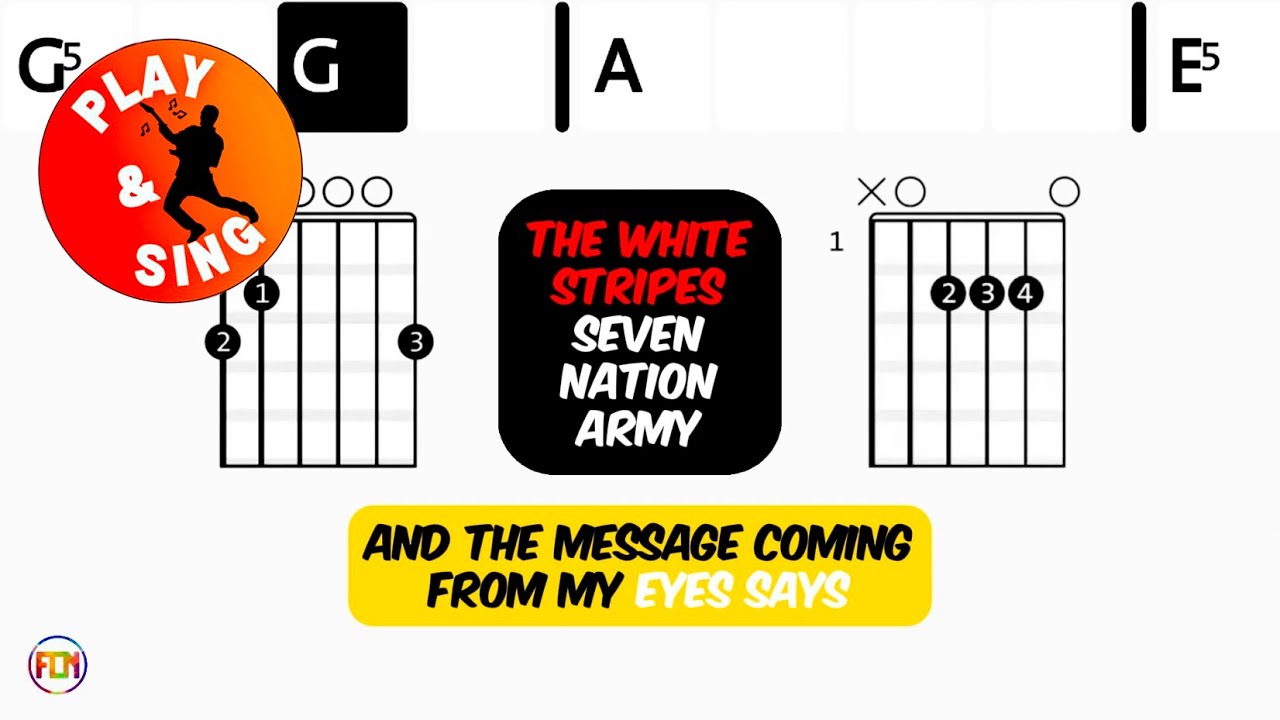 THE WHITE STRIPES Seven Nation Army FCN GUITAR CHORDS & LYRICS - YouTube