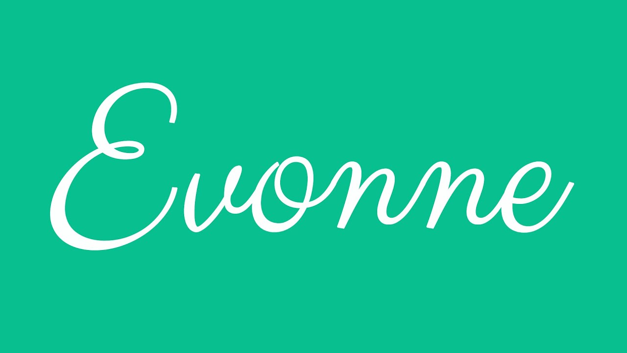 Learn how to Sign the Name Evonne Stylishly in Cursive Writing - YouTube