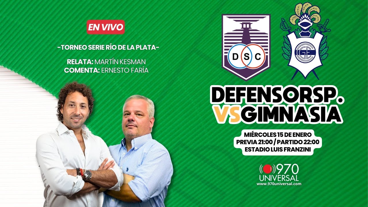DEFENSOR VS GIMNASIA EN VIVO - 970 UNIVERSAL - YouTube