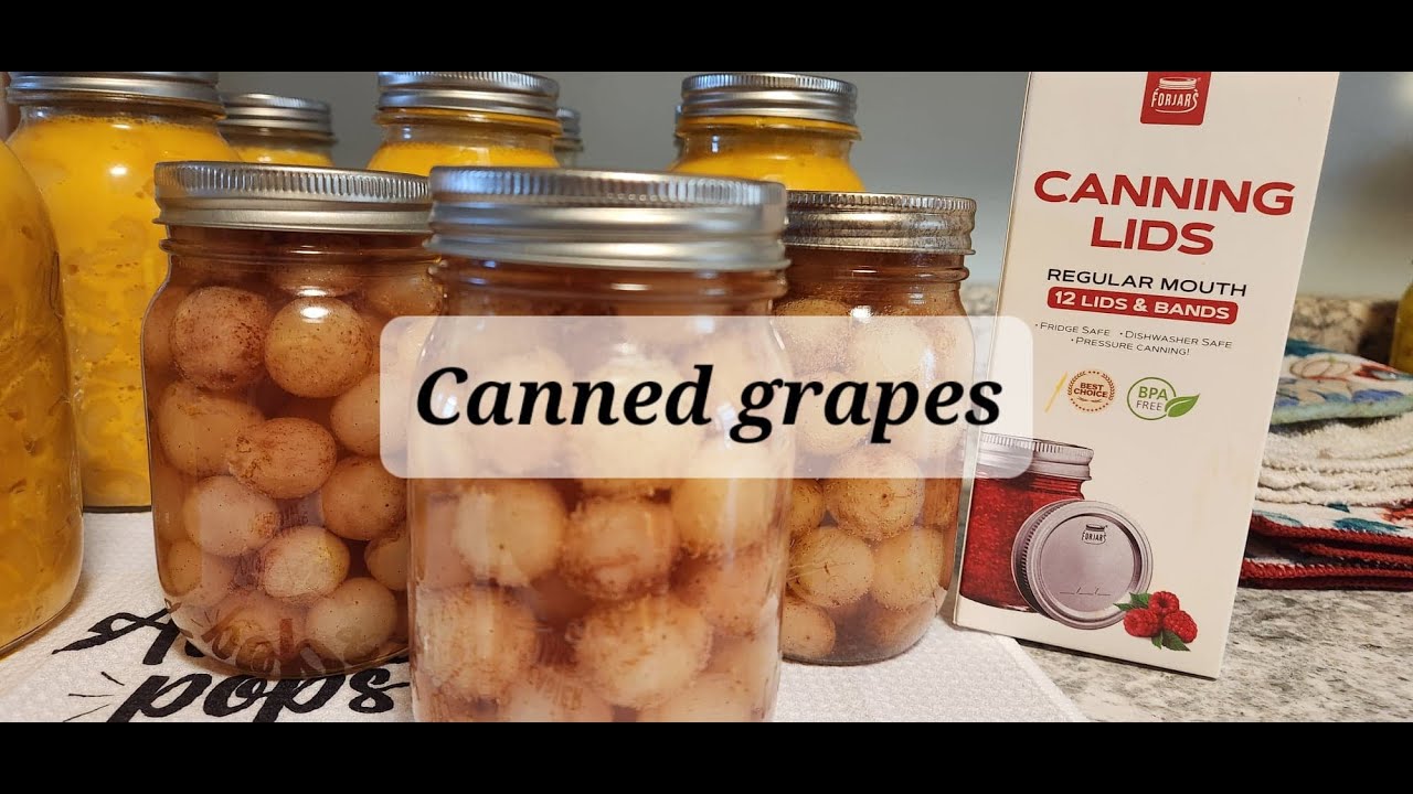 Special request Canned Grapes #grapes #canning - YouTube