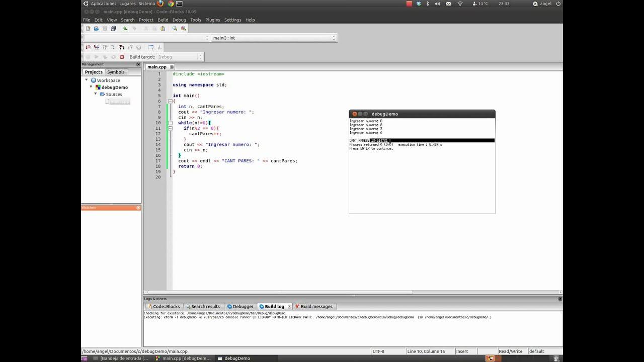 Debugging en Code::Blocks - parte 1 - YouTube
