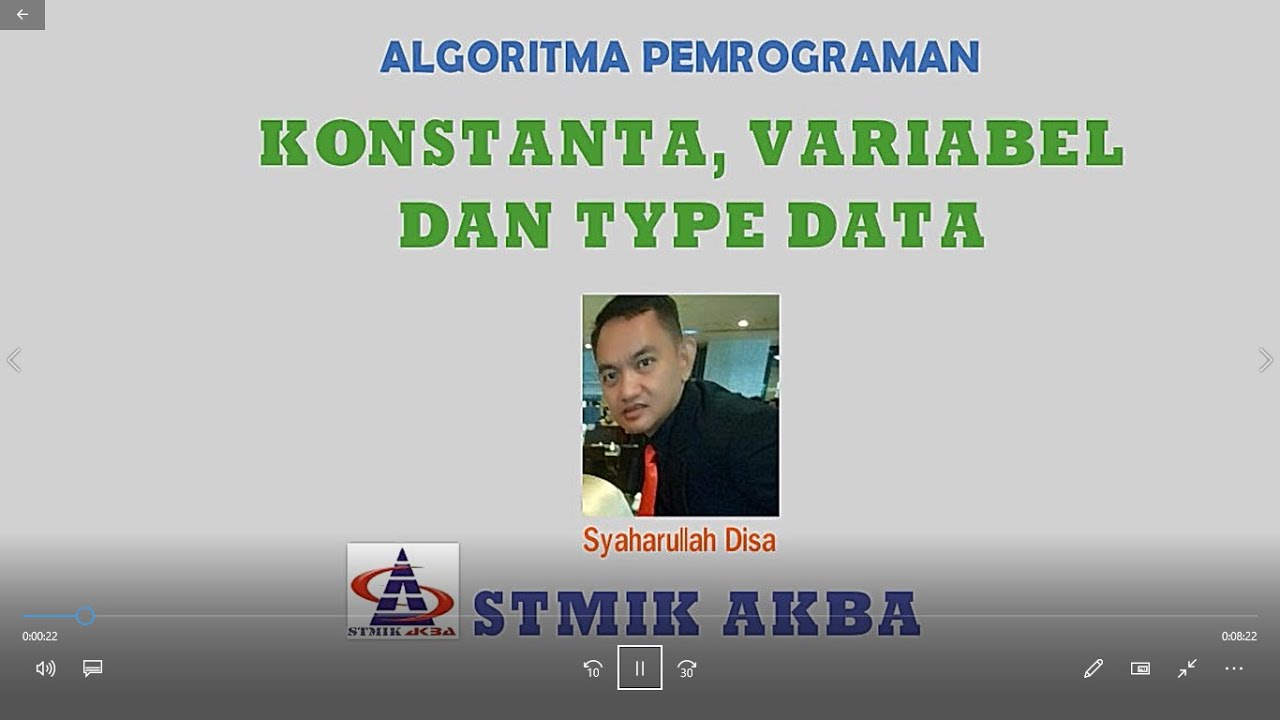Variabel Konstanta dan TypeData pada Pemrograman - YouTube