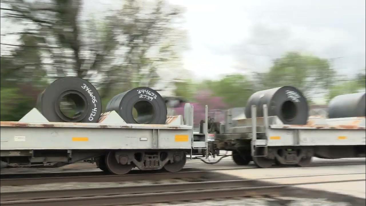 NORFOLK SOUTHERN GE AC44C6M Southbound Coil Steel Train - YouTube