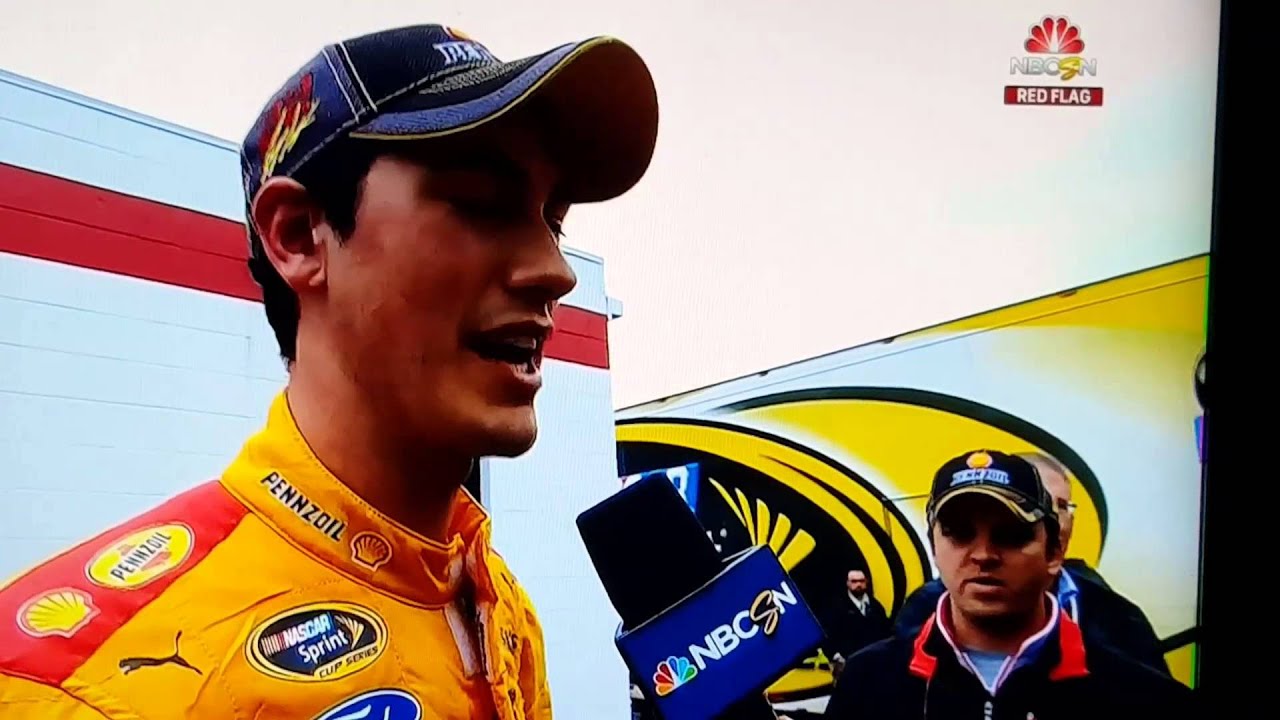 Matt Kenseth wrecking Joey Logano and driver inter - YouTube