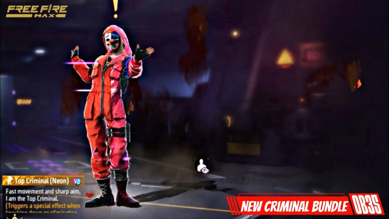 New Criminal Bundle #OB35 | Top Criminal Neon Bundle | Free Fire Max ...