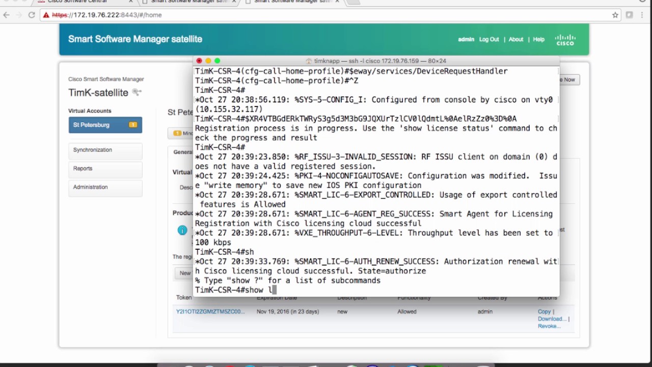 Cisco Smart Software Manager satellite product configuration - YouTube