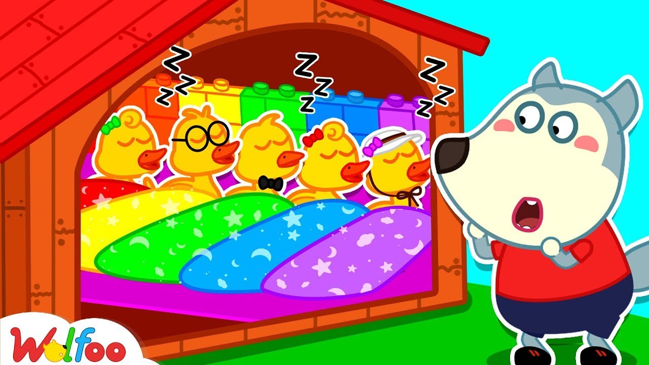 Five Little Ducks With Wolfoo | Wolfoo Makes DIY Colorful Bed for ...