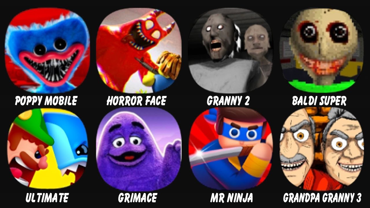 Poppy Mobile, Horror Face: Garten Shooter, Granny Chapter Two, Baldi ...