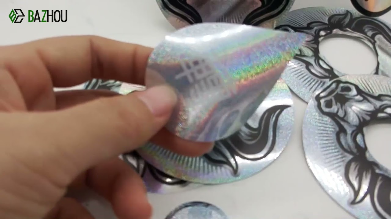 Custom Shiny Vinyl Hat Stickers, Metallic Foil Hat Label Stickers - YouTube