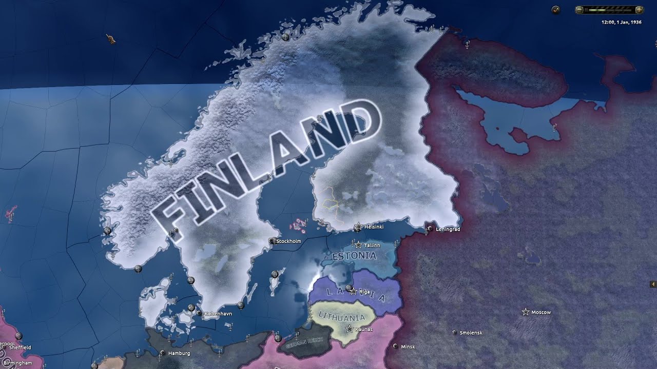 If Finland annexed Scandinavia -Hoi4 Timelapse - YouTube