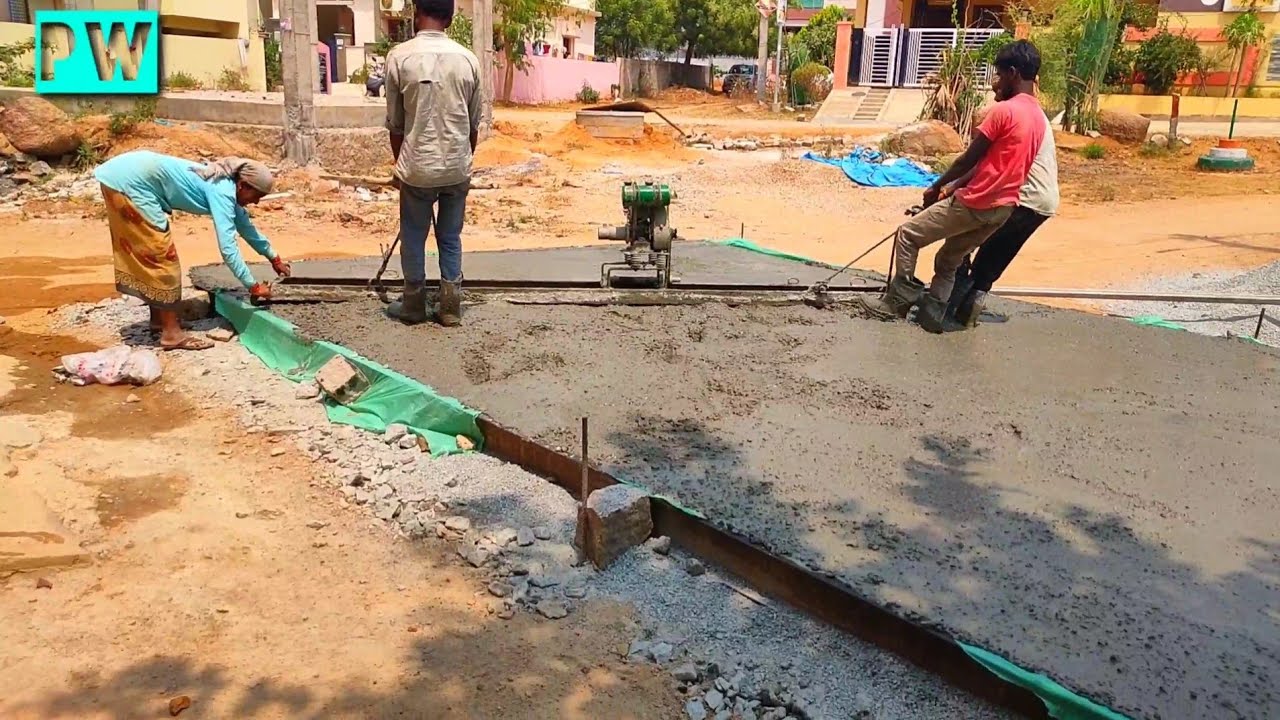 Indian Technology Concrete Road//Using UltraTech Cement//Road ...
