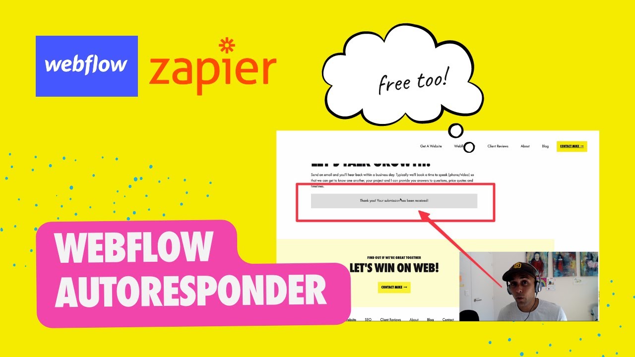 How To Create A FREE Webflow Autoresponder Using Zapier - YouTube