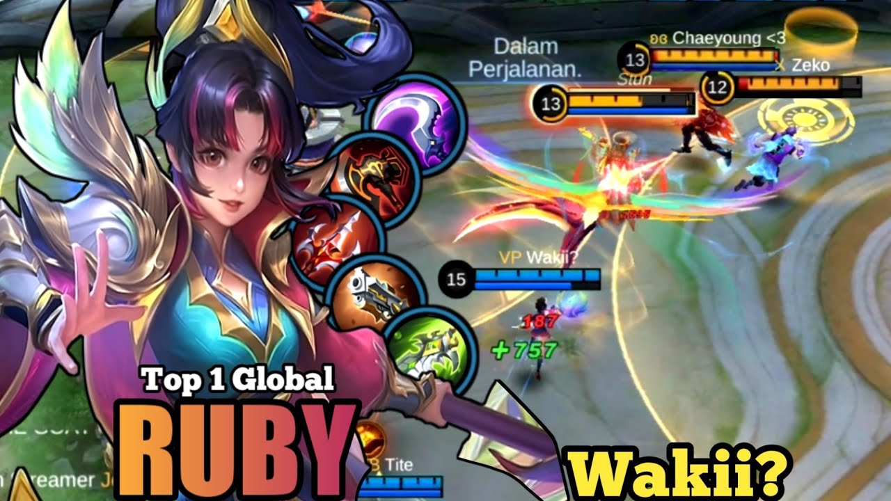 15 KILL - PERFEC GAMEPLAY RUBY FULL DAMAGE XP LANE - By [ Wakii? ] - TOP 1 GLOBAL RUBY - MLB ...