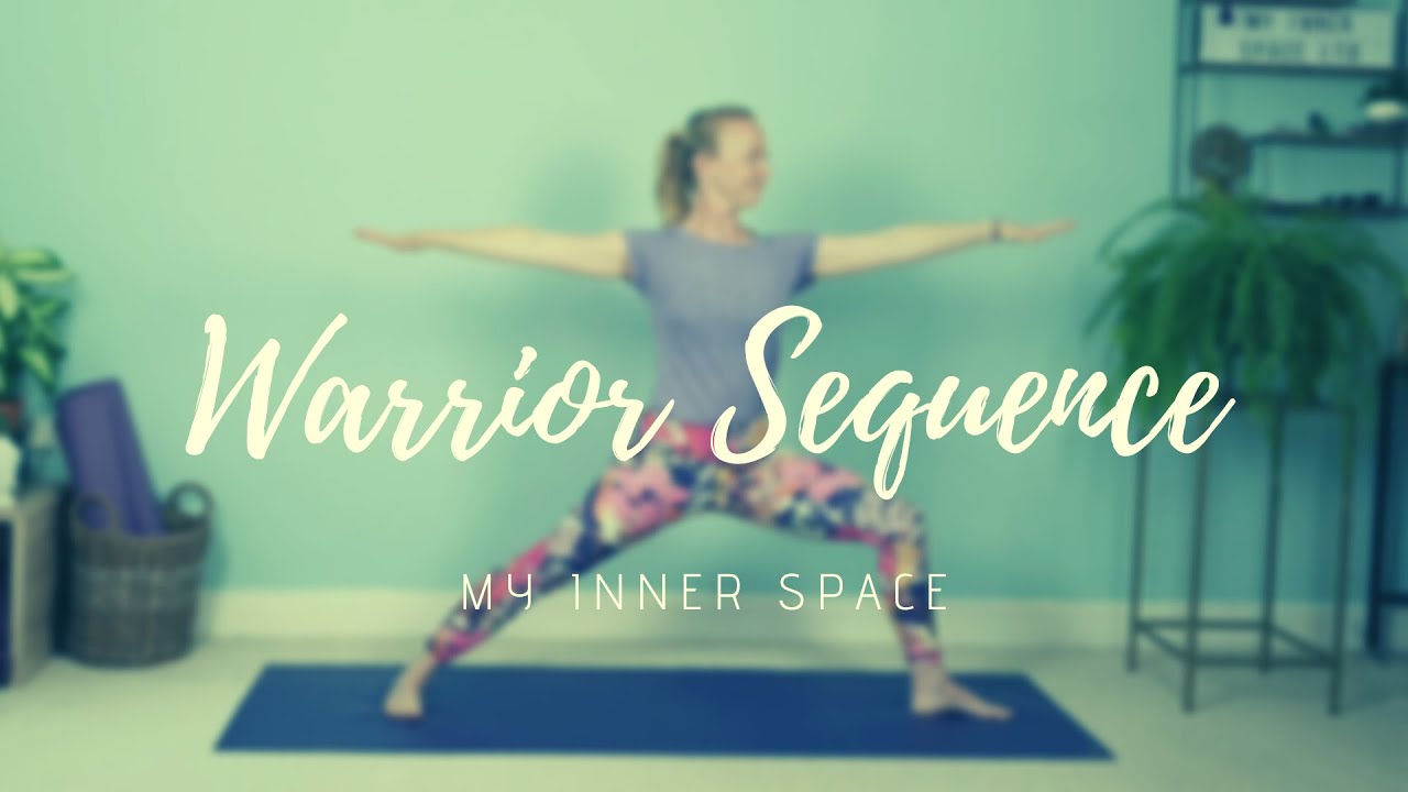 YOGA FLOW WARRIOR SEQUENCE with Vicky - Virabhadrasana 2, 3 & 1 Energising Yoga to Strengthen ...