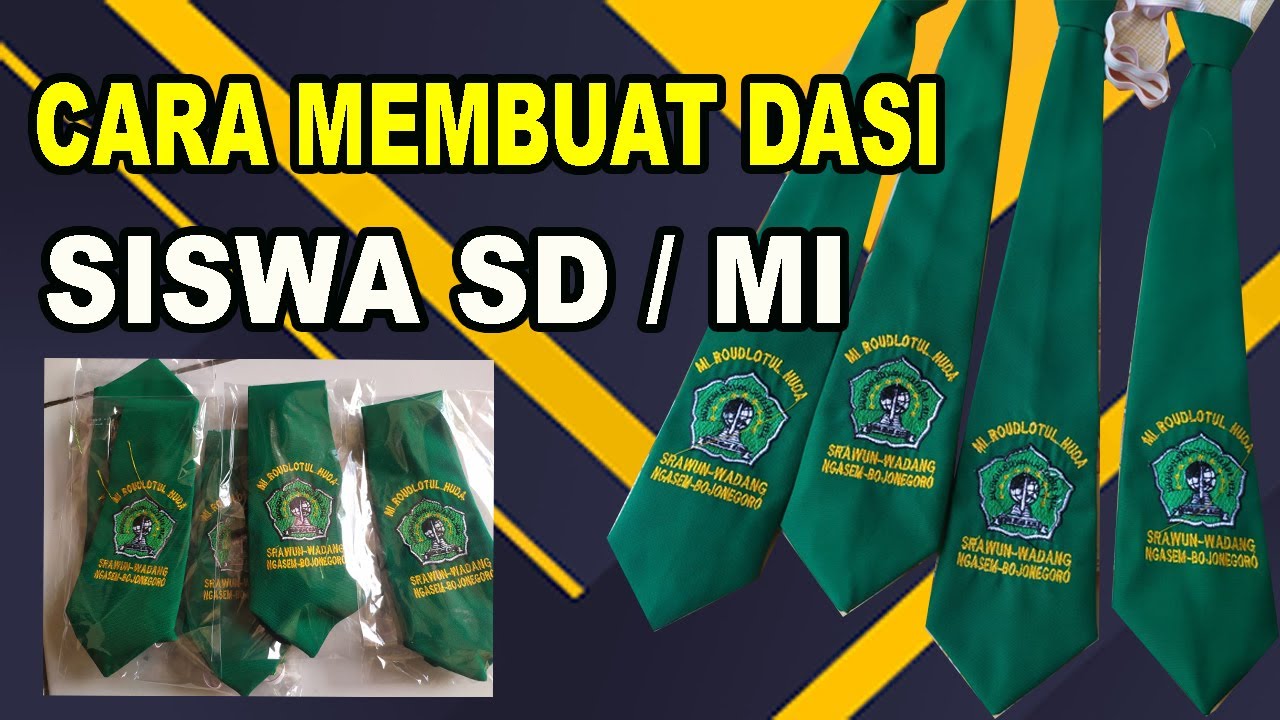 Cara Membuat Dasi MI atau SD Dengan mudah - YouTube