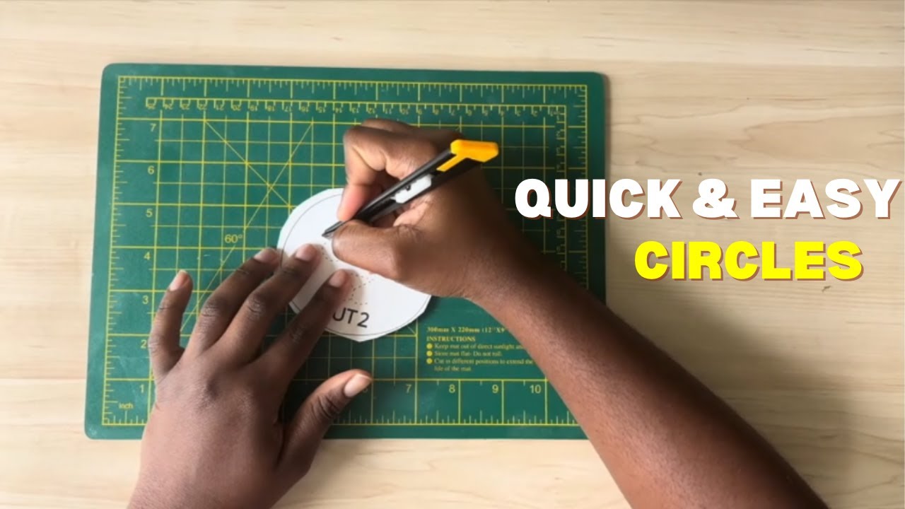 Easy Way to Cut Out Circles with a Craft Knife - YouTube