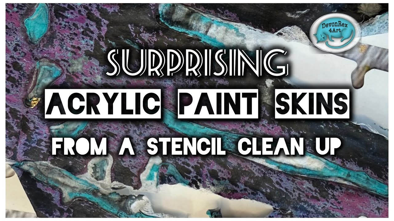 Happy Accident: Stencil Acrylic Paint Skins - YouTube