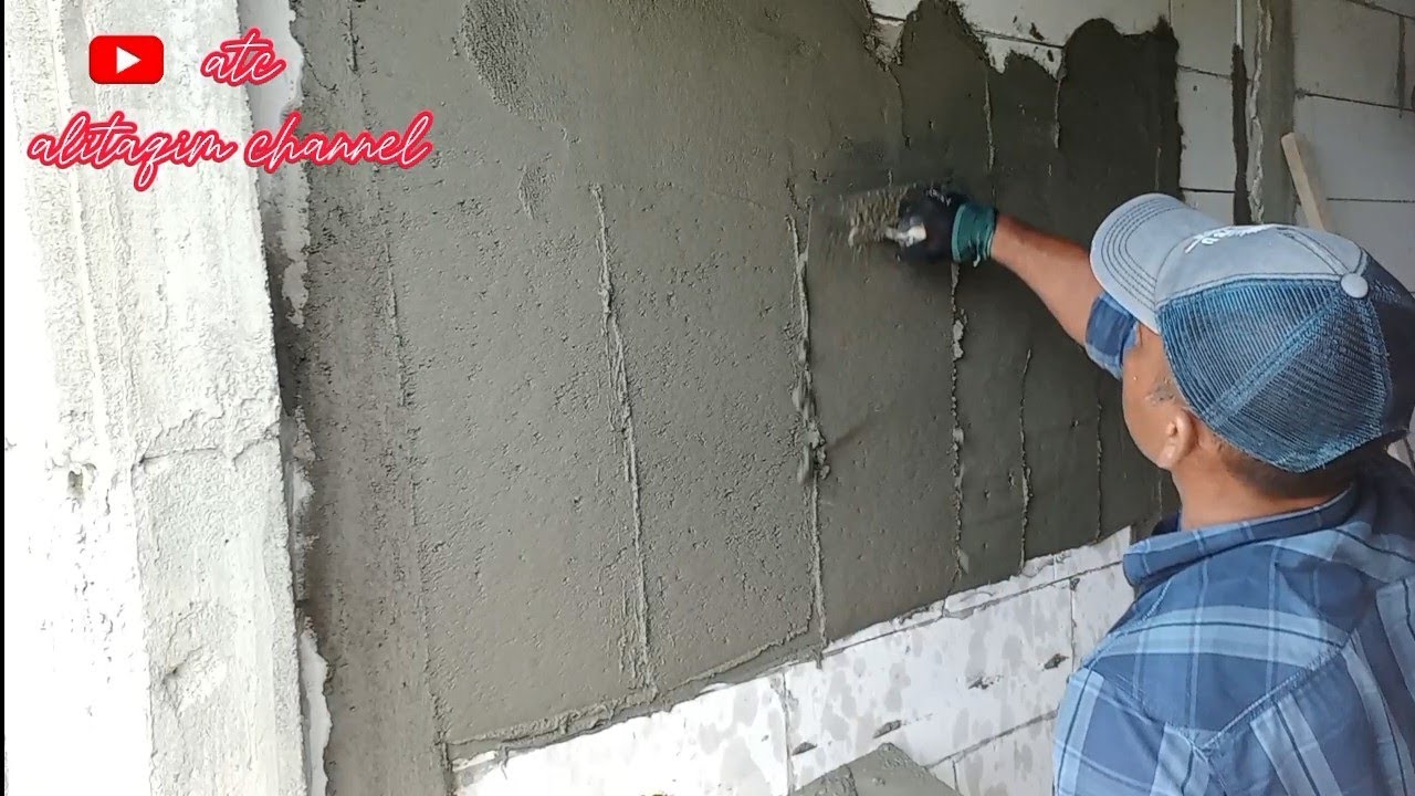 Mudah Caranya Plaster Dinding Bata Ringan Yang Kuat@alitaqim - YouTube