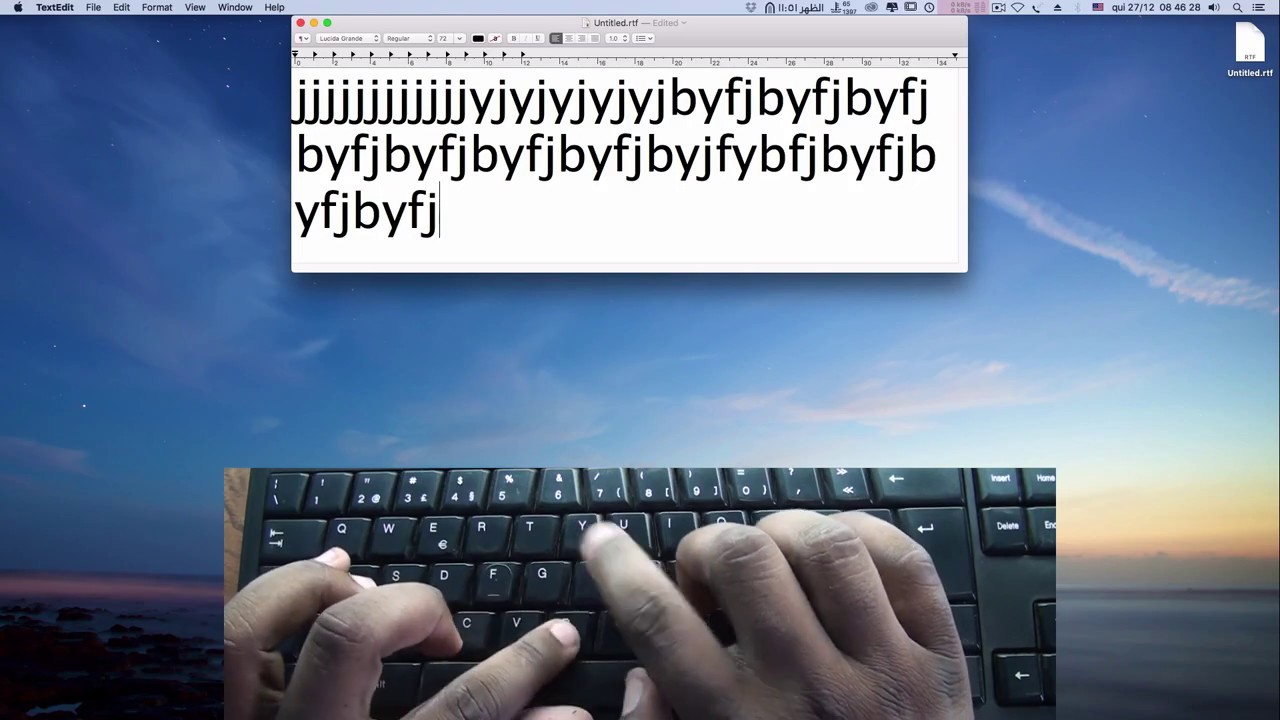 Touch Typing Course : How to type the letters B and Y - YouTube