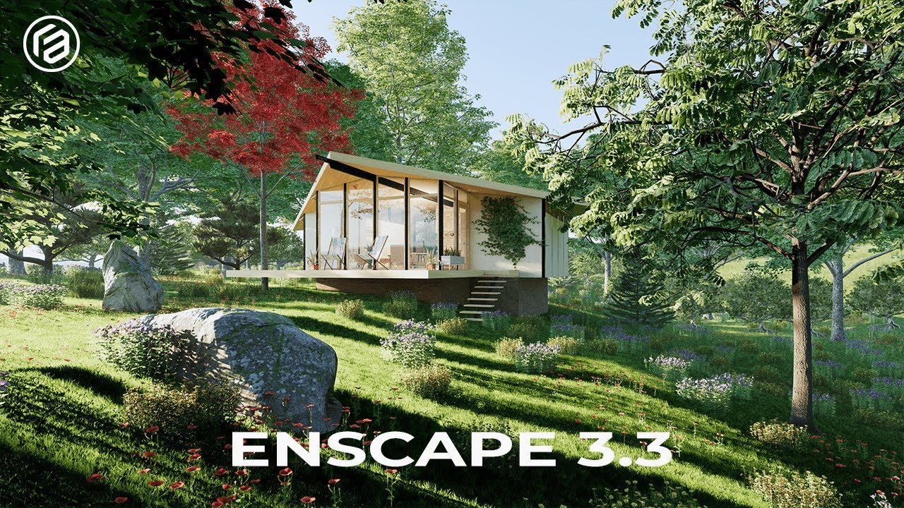 Enscape 3.3 | Forest House 2 🔥🔥Vegetation Scatter Practise 2 !⭐⭐ - YouTube