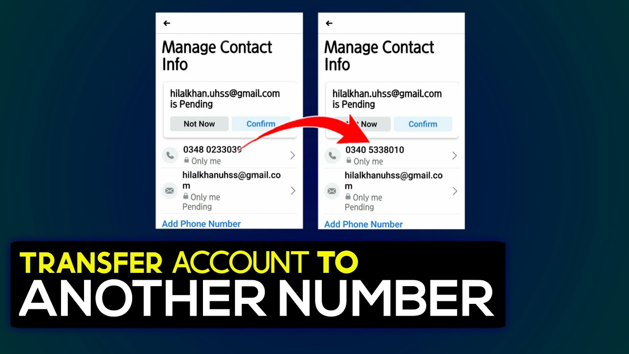 How to transfer facebook account to another phone number | how to ...
