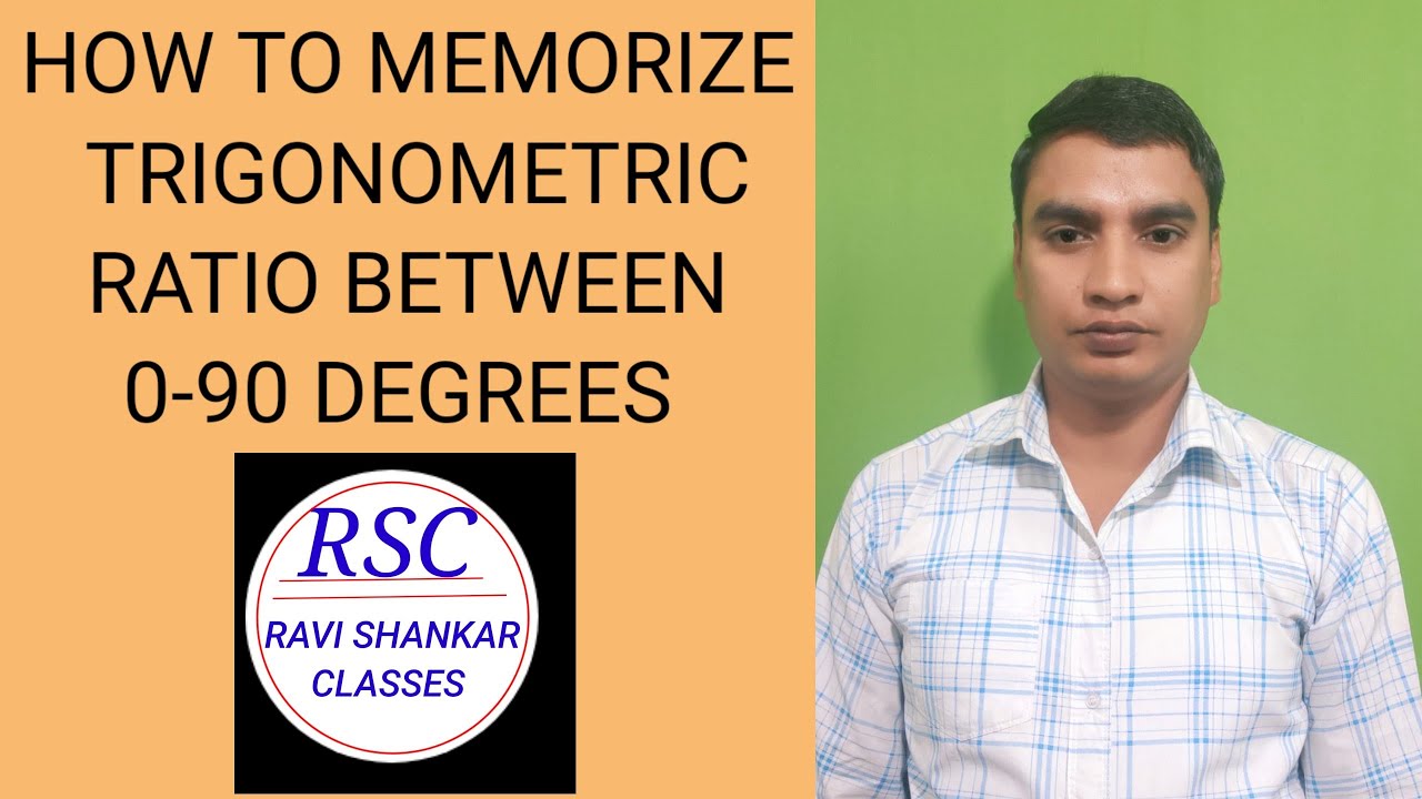 How To Memorize Trigonometric Ratio Between 0-90 Degree. - YouTube