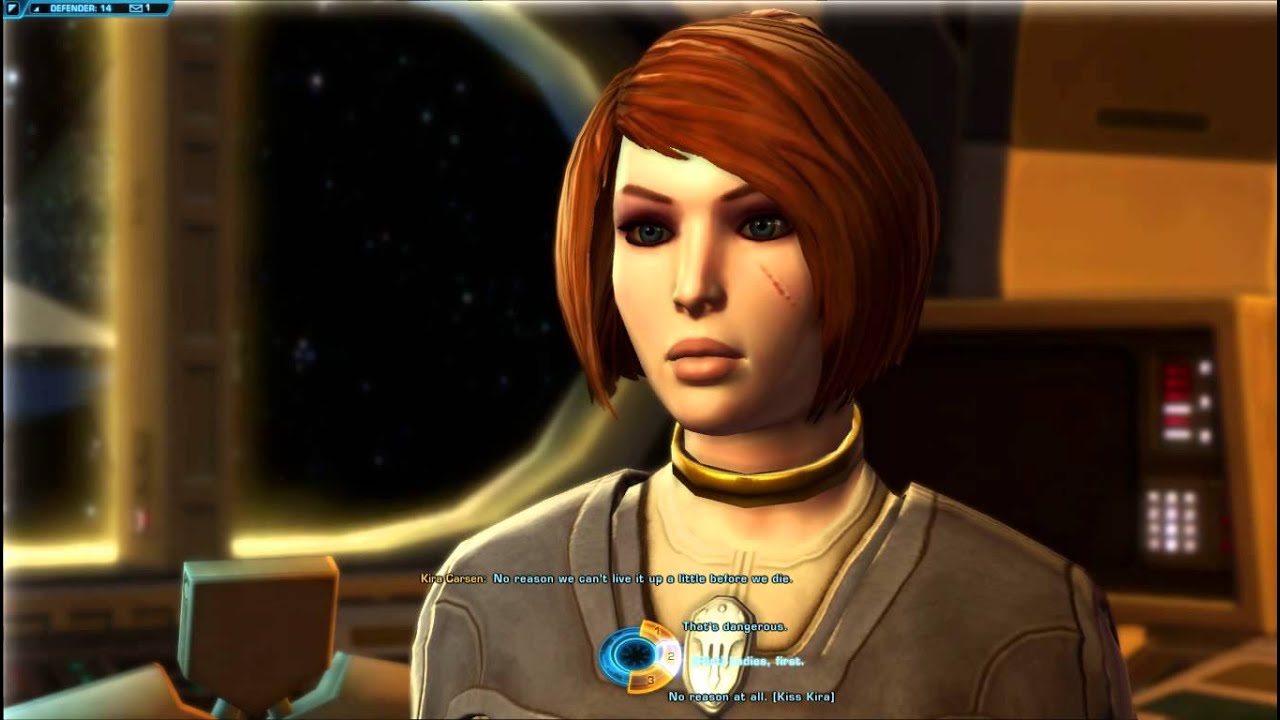 SWTOR Kira Kiss Scene - YouTube