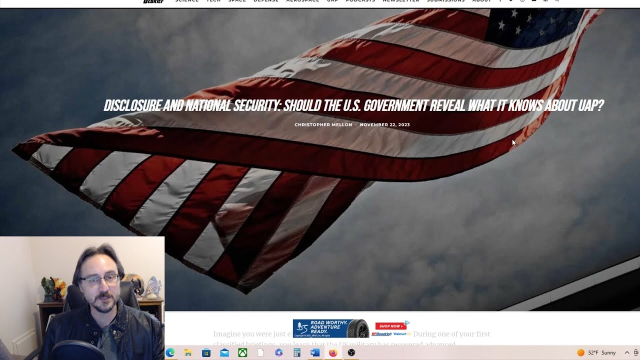 Chris Mellon Talks UFO Disclosure! Sol Foundation Presentation for the ...