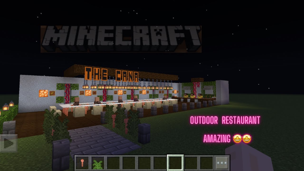 The most beautiful and easiest restaurant to build in Minecraft😍😍 ...