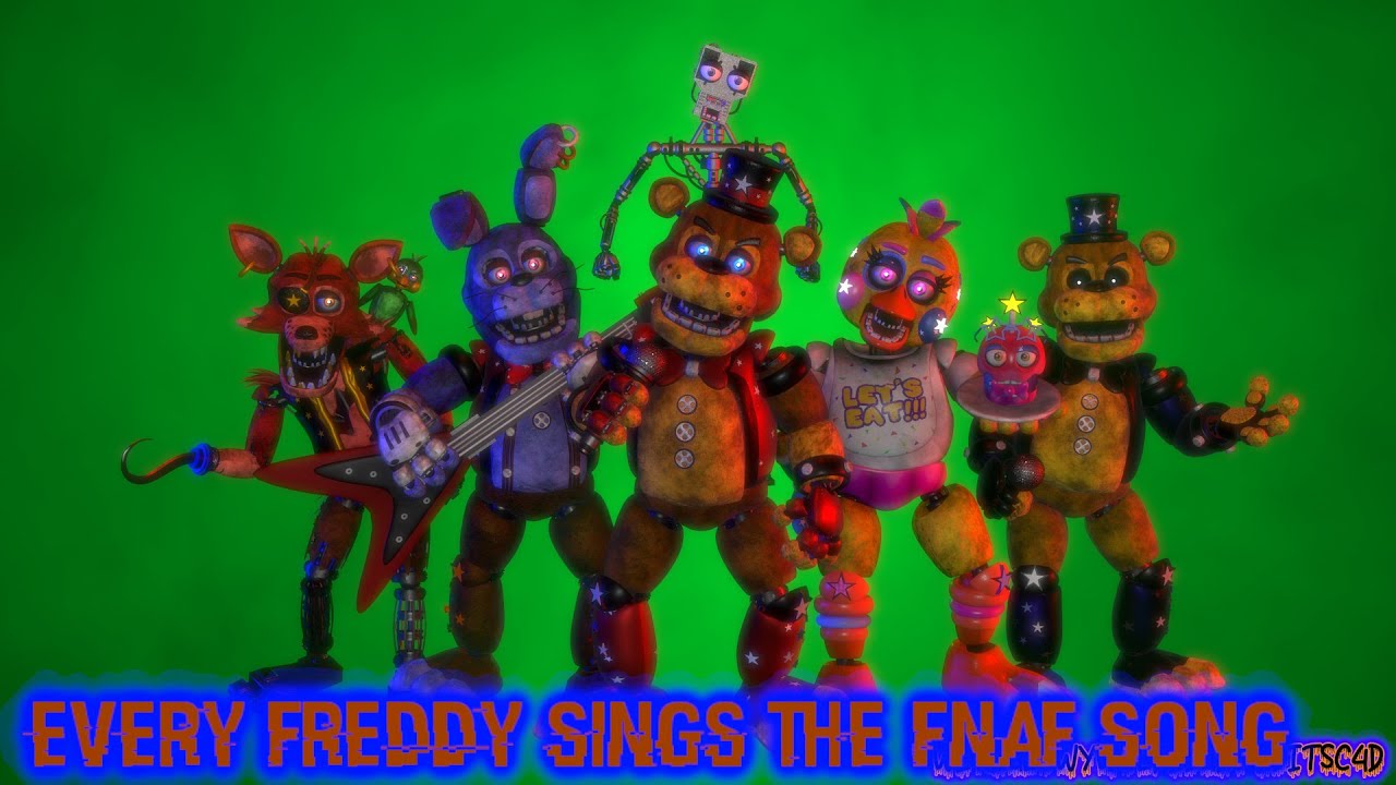Every Freddy Sings The Fnaf song V2 my version - YouTube